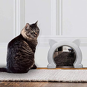 ikuso Indoor Cat Door, Cat Door for Interior Door, Pet Doors for Cat, Kitties and Kittens