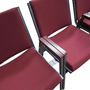 Flash Furniture 2 Pack HERCULES Series Big & Tall 1000 lb. Rated Burgundy Fabric Stack Chair