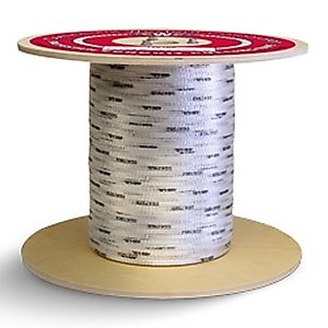 Polyester Conduit Pulling Tape - White w/Black Markers - Woven - 5/8" x 5000', 1800 lbs Tensile (1 Spool) - CWC-179140