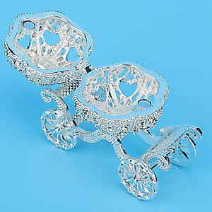 Rhinestone Crystal Pumpkin Carriage Trinket Box, Jewelry Box Gift Collectible Figurine Decorative Jewelry Display Holder Organizer