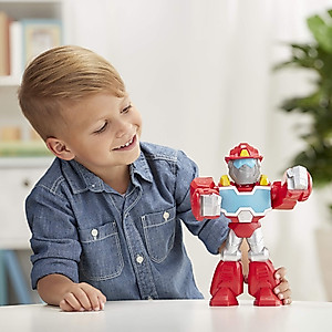 Transformers Playskool Heroes Rescue Bots Academy Mega Mighties Heatwave The Fire-Bot 10-Inch Robot Action Figure, Collectible Toys for Kids Ages 3 and Up