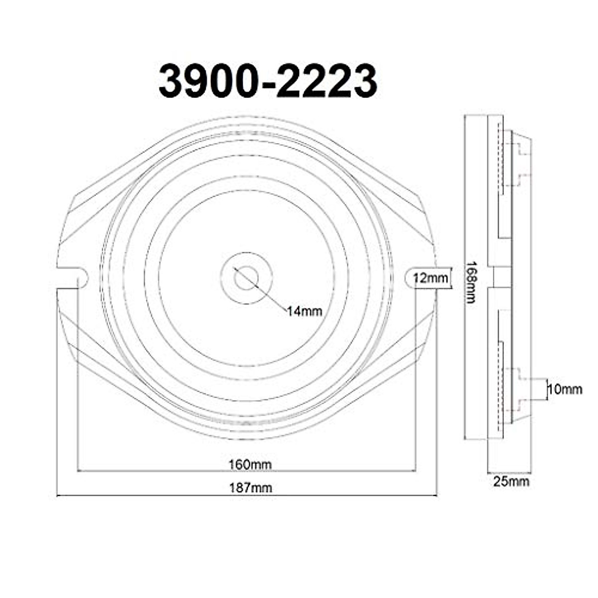 HHIP 3900-2233 Pro-Series 3" Milling Vise Swivel Base