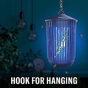 [2 in 1] Bug Zapper + Attractant - Effective 4800V Mosquito Killer - Electric Insect Fly Trap, Waterproof Indoor & Outdoor - Bright Light Bulb Lamp for Backyard, Patio, Home, Plug-in