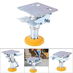 Manganese Steel Floor Lock,Adjustable Caster Lock,Secure Wheel Lock,Trolley Brake Floor Lock Manganese Steel Trolley Cart Lock with TPU Pad,100kg Load-Bearing,for 4~5in Casters (X-75-32-3), Manga