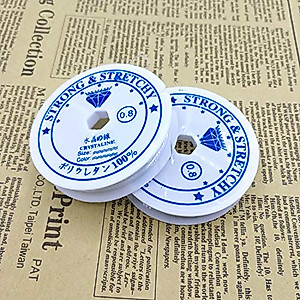 Amaney 0.8mm Elastic String, Stretchy Bracelet String Crystal String Bead Cord for Bracelet, Beading and Jewelry Making