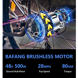 Sarahbridal Electric Bikes for Adults Ebikes 500W Motor,20 Mph,28" Electric City Cruiser Bike with 48V 12.8Ah Removable Battery,Cityscape Electric Bicycle with Shimano 7-Speed Gear