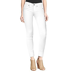 Hybrid & Company Women's Perfectly Shaping Stretchy Deep Cuff Denim Jeans P43997SK White 13