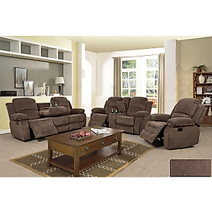 AYCP Corduroy Living Room Furniture Set Reclining Sofa Set Loveseat Furniture Sets in Living Room Sofa Recliners (3 Pieces, Taupe Corduroy)