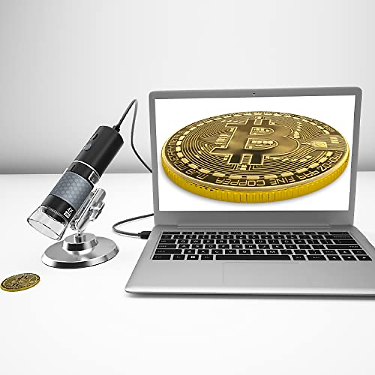 Bysameyee 4K 3840x2160P Wireless Digital Microscope, Handheld HD USB Inspection Camera Endoscope 50x-1000x Magnification, Compatible with iPhone iPad Android Phone Tablet Windows Mac (with Stand)