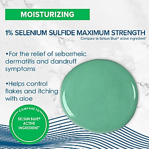 True+Real Moisturizing Dandruff Shampoo with Aloe and Selenium Sulfide 1%, 11fl oz