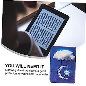 Mikikit Electronic Products 3 pcs Leather case Paperwhite Accessories Universal Holster ereaders E- car Reader auto Sleep case Universal Protection fold Car Holster