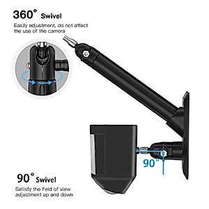 TIUIHU 2-in-1 Universal Wall Mount Compatible with Ring Spotlight Cam Battery and Stick Up Cam/Pro and Solar Panel