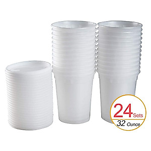 Plastic Food Storage Containers 2oz-100sets+32oz-24sets