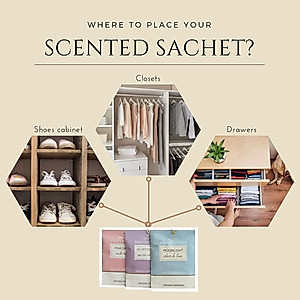 Aroma-Garden Scented Sachet, 15 Gift Pack -Luxury Collection- Fragrance Sachets for Home, Drawers & Closets (Moonlight (Vanilla & Blackcurrant))