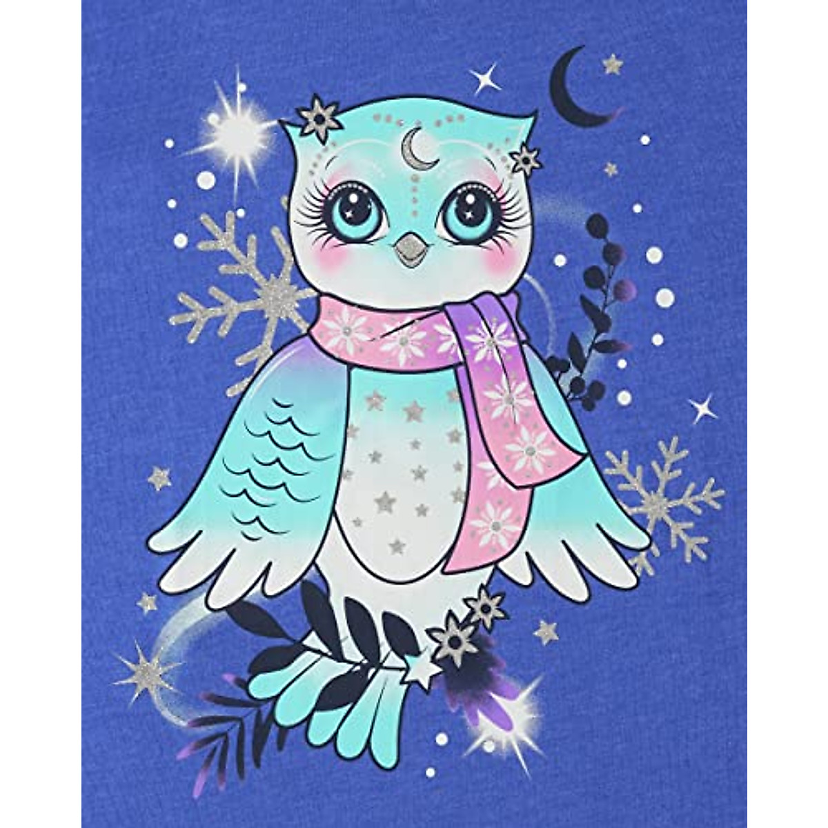 The Children's Place Girls Animal Long Sleeve Graphic T-Shirts,Multipacks Winter Deer/Owl/Unicorn 3-Pack Large