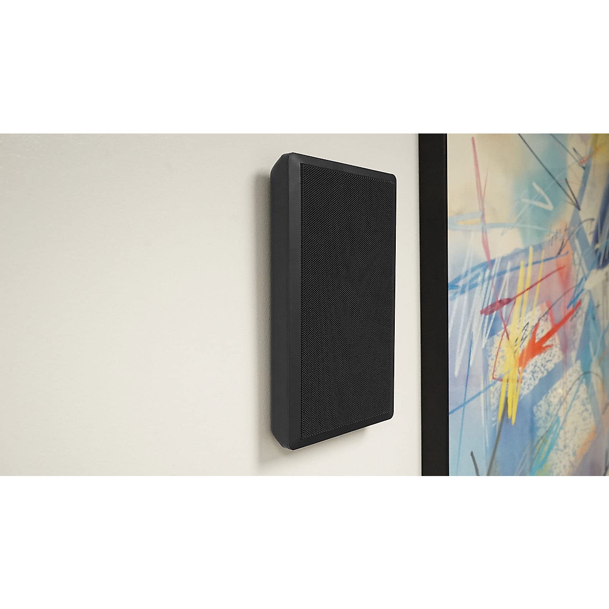 Rockville Pair Rock Slim 70B Black 5.25" 70V Commercial Restaurant Wall Speakers