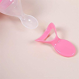 Silicone Squeeze Bottle Spoon Baby Feeding Cereal, Rice, Supplement with Dispensing Feeder, Food Dispensing Spoon, Infant Newborn Toddler Food Supplement Set- 90ml Pink