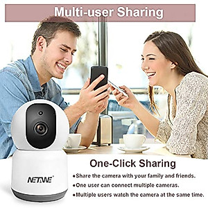 Netwe 4MP Security Camera WiFi IP Camera Dual Band 5Ghz/2.4Ghz Indoor Home Wireless Camera for Dog Pet Baby Nanny Monitor Camera Cam Night Vision Tow Way Audio Motion Human Detection SD Recording