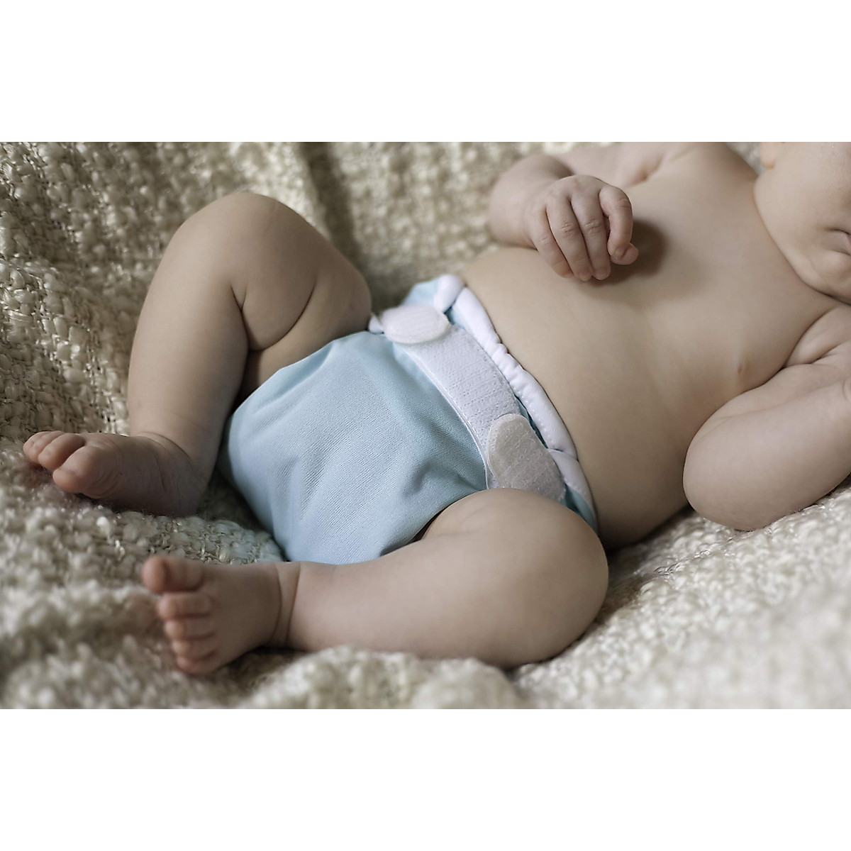 Thirsties Reusable Cloth Diaper Cover, Hook & Loop Closure, White, Small