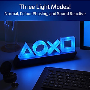 PlayStation PS5 Icons Light and Logo Light, Music Reactive Game Room Lighting PlayStation Room Decor