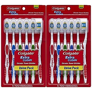 Colgate Extra Clean Full Head, Medium Toothbrush, 12 Count Style May Vary