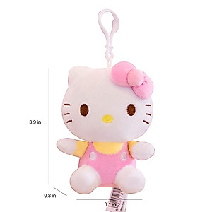 AmBealla Cartoon Keychain Pendant Doll cute Classic Plush Doll Cute Accessories Key Ring Pendant (Pink)