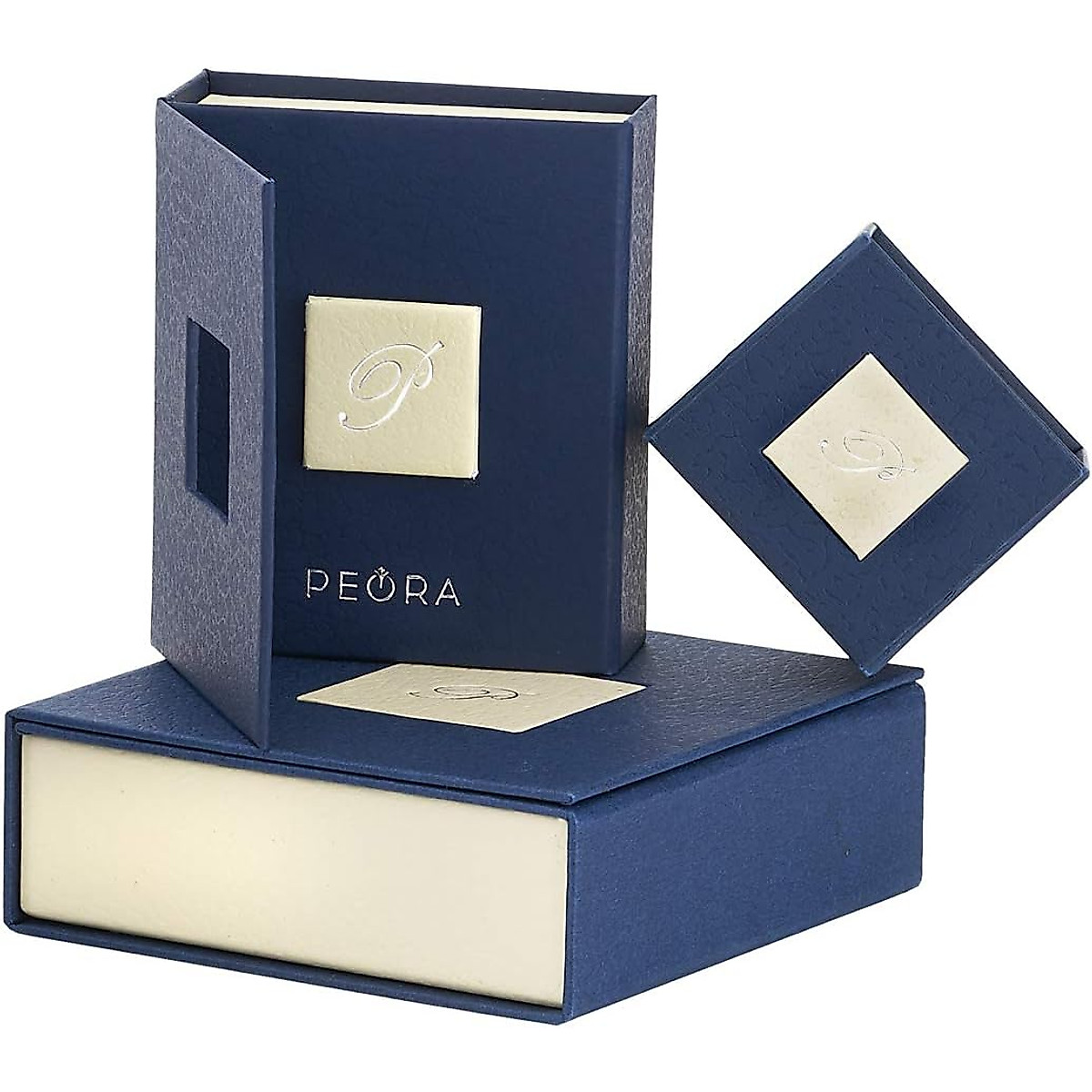 Peora 925 Sterling Silver Heart Stud Earrings for Women in Various Gemstones, Hypoallergenic Heart Shape 6mm, Friction Backs