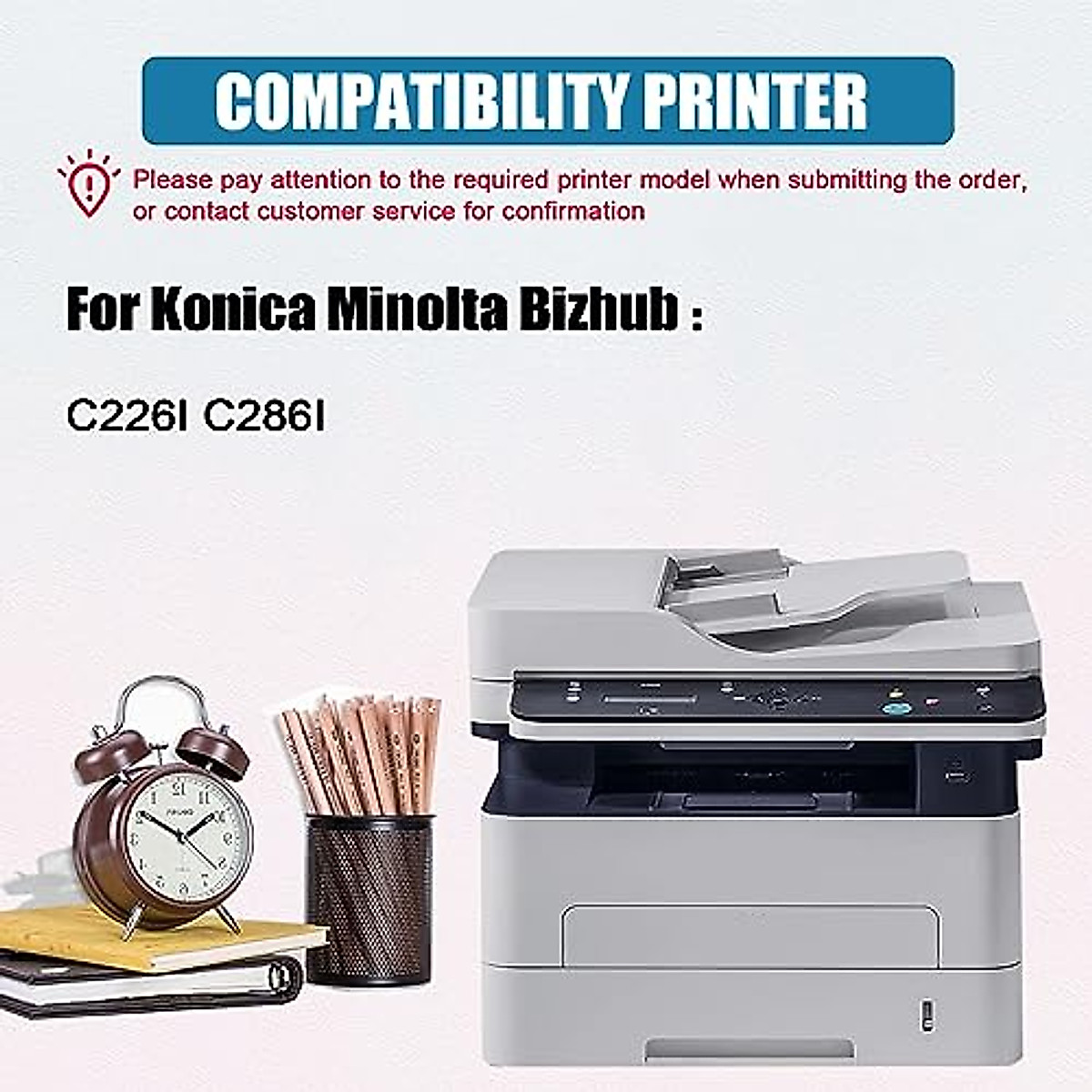 RIOMAN Standard Capacity Replacement Compatible for Konica Minolta TN228 Toner Cartridge (with Chip) Work for Konica Minolta Bizhub C226I C286I Printers Combo Pack