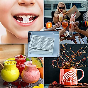 Miaowoof Mini Ice Cube Trays, Easy Release 0.6in Small Ice Maker for Freezer, 160x4 PCS Ice Ball Mold with Bin & Ice Scoop, Tiny Ice Cube Tray Crushed Ice for Chilling Drinks Coffee Juice Cocktail