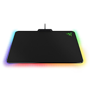 Razer RZ02-01350100-R3M1 Firefly Hard Gaming Mouse Mat with RGB Custom Lighting (Mouse Pad Preferred by Pro Gamers-Matte Finish