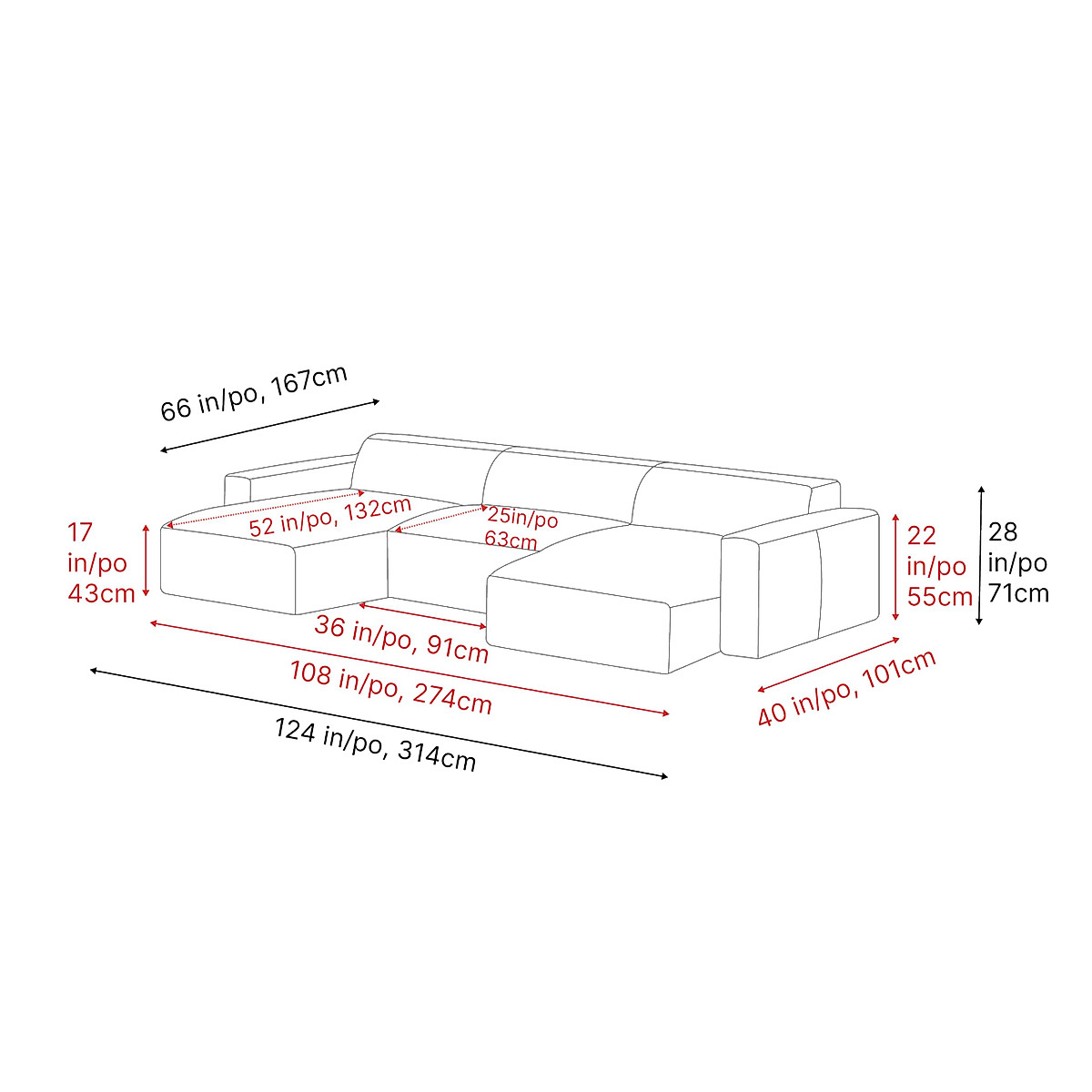 Valencia Nathan Nappa Leather Couch - 3 Seats with 2 Chaises - 100% Full Aniline Leather Modern Sectional Sofa for Lounge and Living Room Solid Wood Frame and High-Resilience Foam (Caramel Brown)