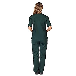M&M SCRUBS Women Scrub Set Medical Scrub Top and Pants M Hunter Green