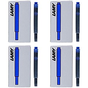 Lamy Fountain Pen Ink Cartridges, Blue Ink, Pack of 20 (LT10BLB)
