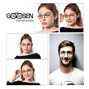 GOOSEN 3-Pack Reading Glasses Men Women, Pocket Wallet Purse Compact Hard Cases Folding Readers, Blue light Glasses Spring Hinge 2.0 x