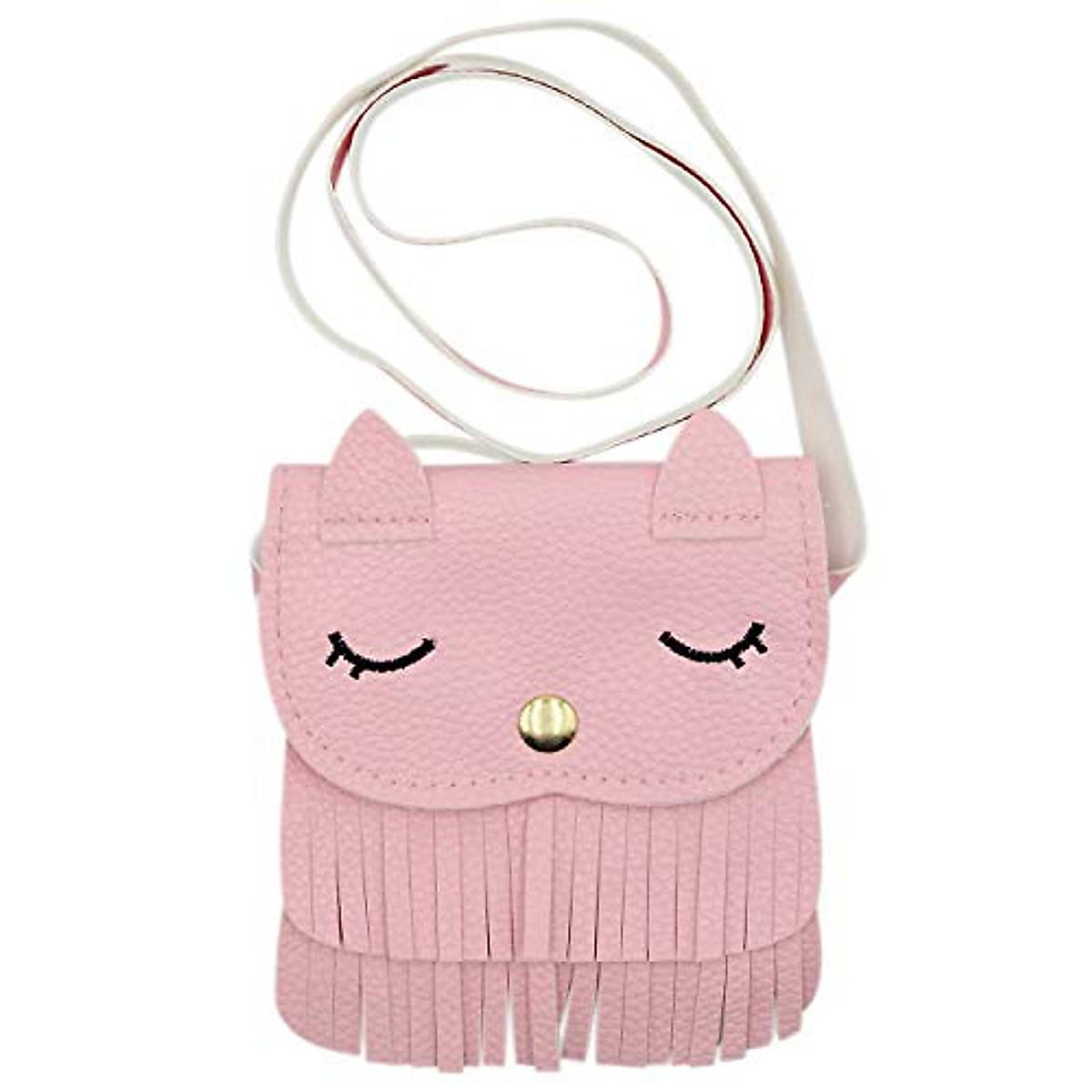 mossty Cute Cat Mini Tassel Bag Satchel Cross Body Bag Coin Candy Purse Messenger Bag