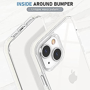 MATEPROX Compatible with iPhone 13 Mini case,iPhone 12 Mini Cases Clear Thin Slim Crystal Transparent Cover Shockproof Bumper Case(White)