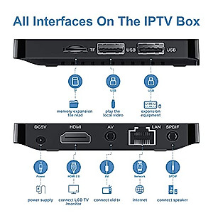 DREAMOSA IPTV Box 4K Videos Movies TV Series Cartoon Adult from Brasil India Arab Europe 2GB RAM 16GB ROM Black 10x10x1cm Home 0