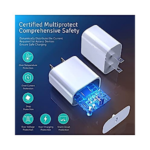 Apple Charger, 3Pack USB C Charger Block [Apple MFi Certified] USB C Wall Charger PD 3.0 USB C Adapter with Type C Charger Fast Charging Plug for iPhone 14/13/12/11/X, iPad/iPad Pro/iPad Mini/iPad Air