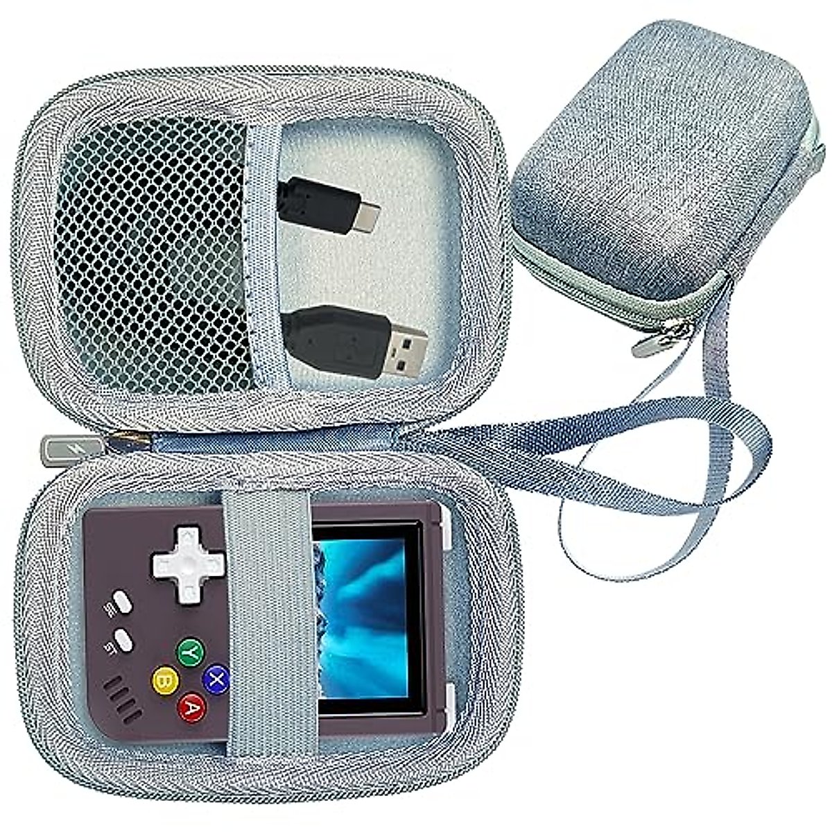 XEGIMOR Case Replacement for RG Nano Retro Handheld Game Console, Protective Storage Holder for Anbernic RG Nano Mini Handheld Game Console Accessories(Only Case) (Grey)