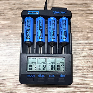 Henreepow 18500 Rechargeable Battery, 3.2v LiFePO4 Lithium Phosphate Battery 1000mAh for Outdoor Garden Solar Lights, Flashlight (8 Pack)