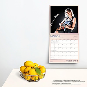 2024 Brown Trout Monthly Square Wall Calendar, 12" x 24", Taylor Swift, January To December 2024