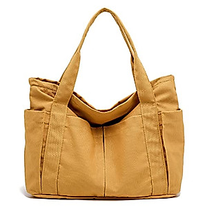 Women Canvas Tote Bag Hobo Casual Shoulder Purse Large Capacity Messenger Handbags