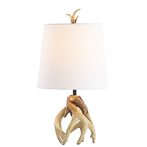 JONATHAN Y JYL4034A Vermont 19" Antler Resin LED Table Lamp Coastal Bedside Desk Nightstand Lamp for Bedroom Living Room Office College Bookcase LED Bulb Included, Natural