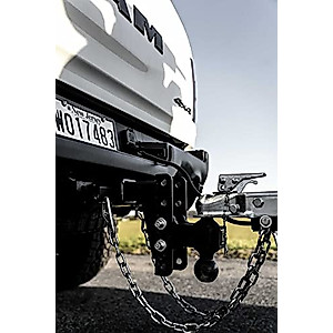Bulletproof Hitches™ 2.0" Adjustable Medium Duty (14,000lb Rating) 4" Drop/Rise Trailer Hitch with 2" and 2 5/16" Dual Ball (Black Textured Powder Coat)
