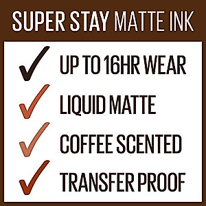 Maybelline New York SuperStay Matte Ink Liquid Lipstick, Coffee Edition, Mocha Inventor, 0.17 Ounce
