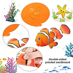 30 Pcs Tropical Fish Hanging Swirls Under The Sea Party Decorations Ceiling Decor Ocean Themed Party Mermaid Creatures Beach Party Supplies Under The Sea Decor(Fish Style)