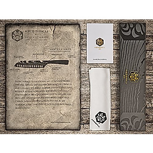 KESSAKU Santoku Knife - 7 inch - Samurai Series - Razor Sharp Kitchen Knife - Forged 7Cr17MoV High Carbon Stainless Steel - Wood Handle with Blade Guard