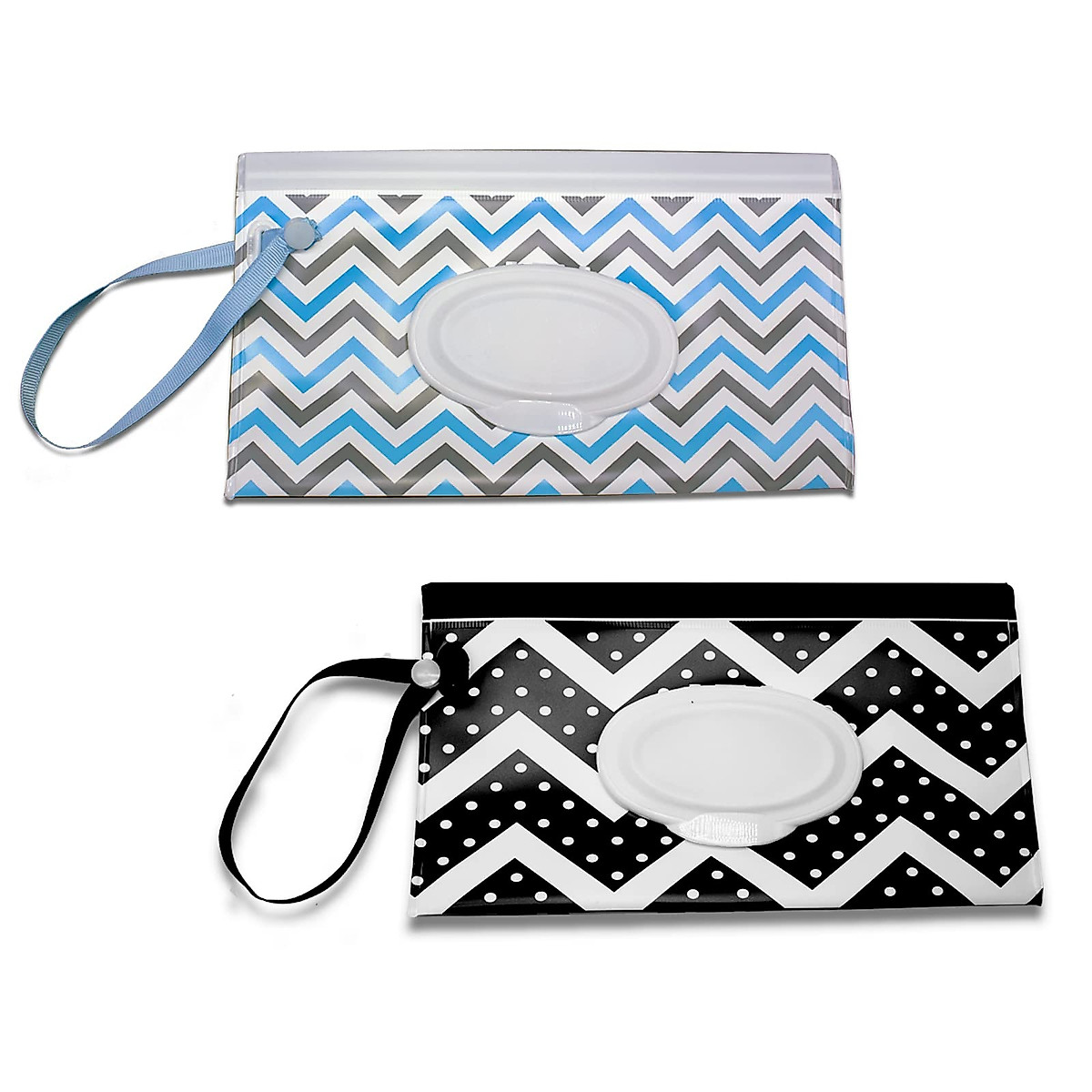 Baby Wipes Dispenser, On-The-Go Wipes Dispenser ,Portable Wet Reusable Refillable Wipe Holder Container for Diaper Bag Lightweight Travel Wipe Pouch Cases