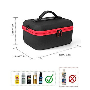 Acrylic Paint Storage case for Apple Barrel Acrylic Paint with 10pcs Paint Brush, Craft Paint Storage for 24 Bottles of 2 oz Acrylic Paint, Hard Shell Acrylic Paint Bottle Storage Organizer case