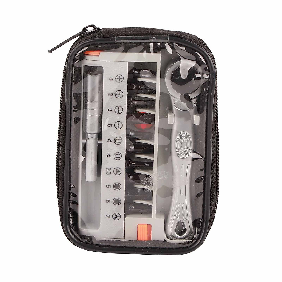 Zopsc 12 in 1 Portable Mini 1/4 Quick Ratchet Socket Wrench & Screwdriver Bits Set Hand Repair Tool for the Repairing and Maintenance of Household